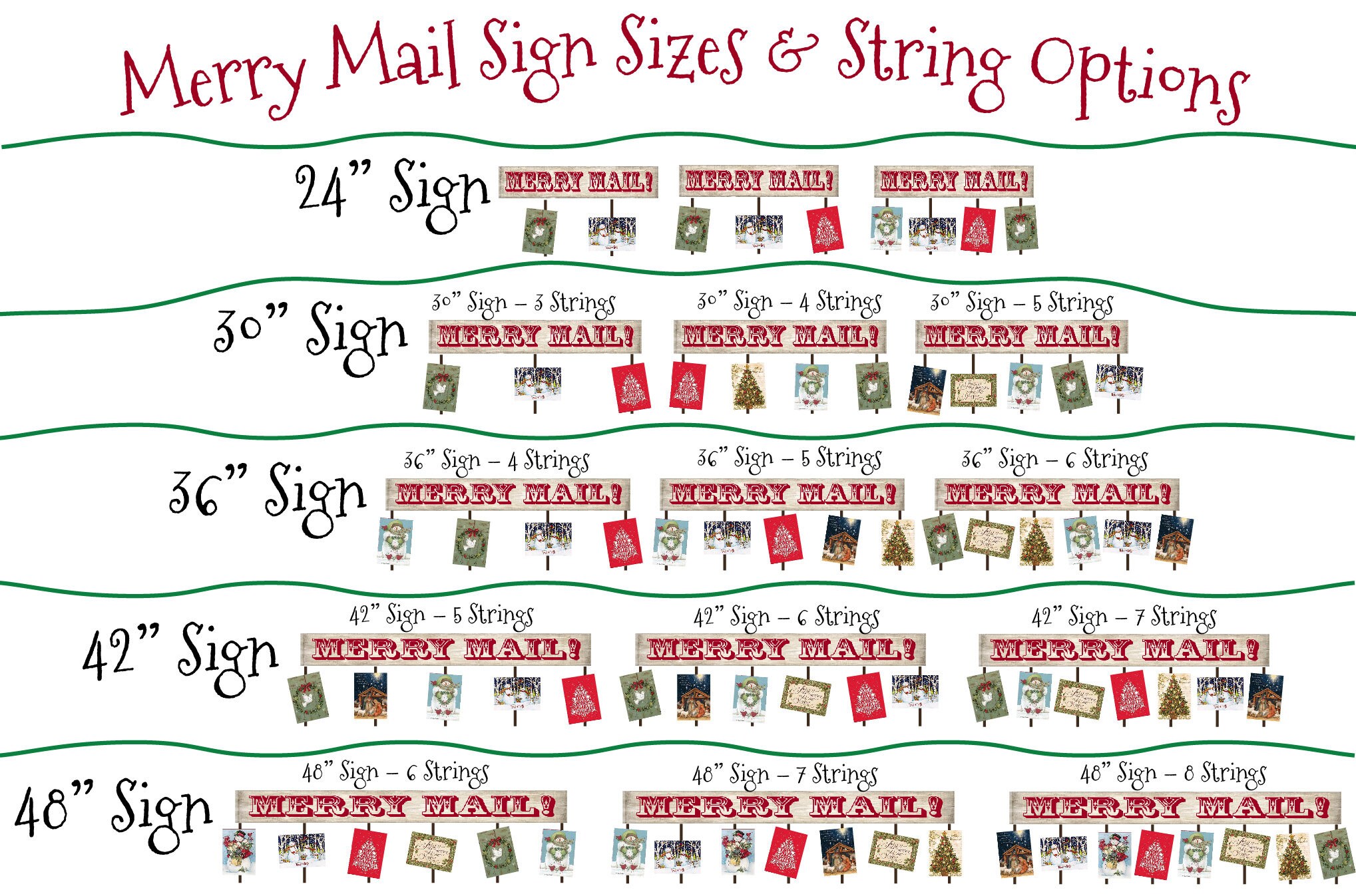 Christmas Card Sign Merry Mail Card Hanger Christmas Card - Etsy