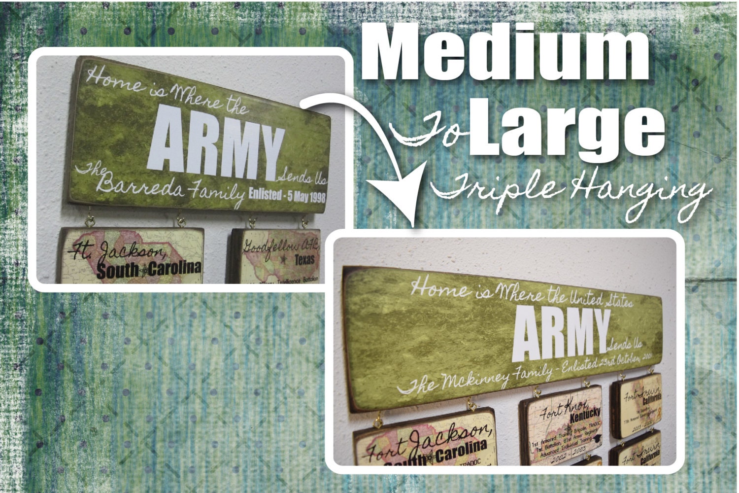 Military Home Sign - Home is Where the Army, Navy, Air Force, Marine ...