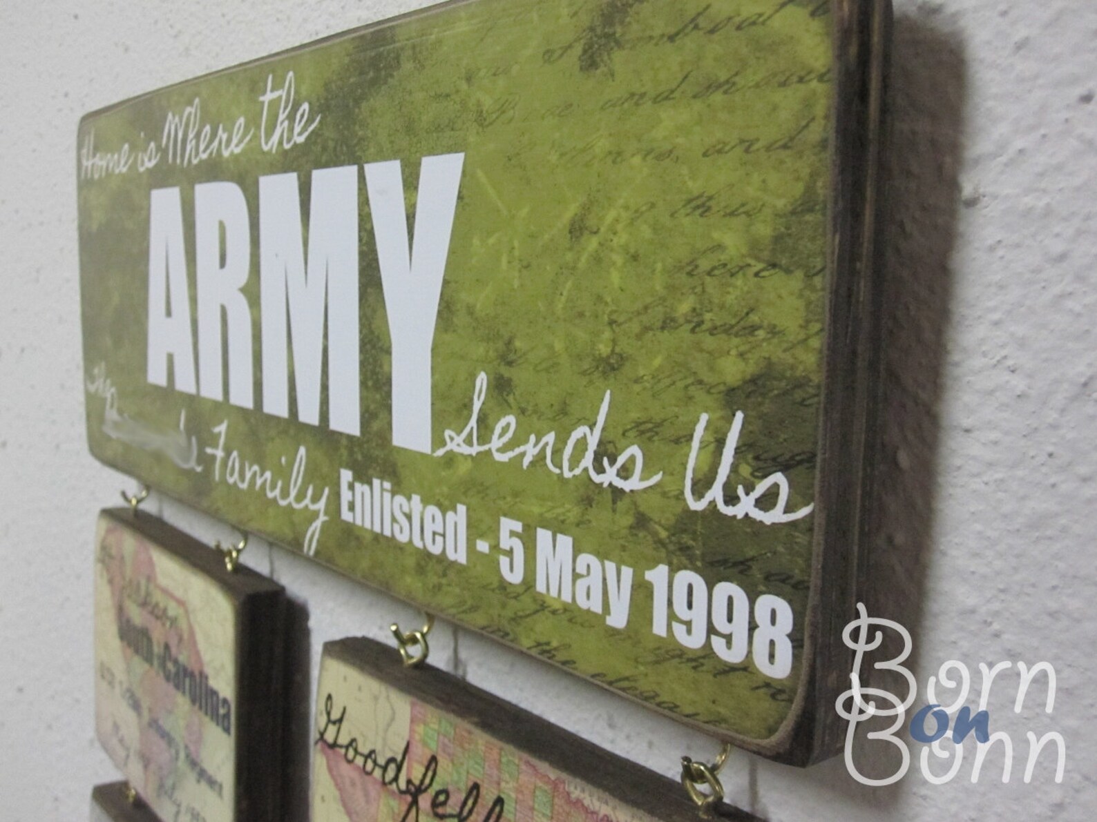 Army Sign - Duty Station Sign - "home is Where the ARMY Sends Us ...