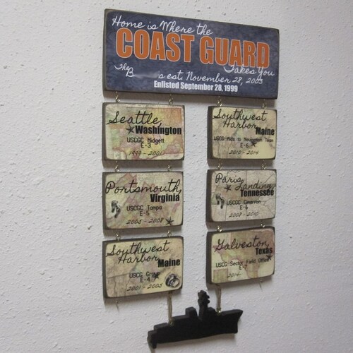 Coast Guard Sign Military Sign Military Duty Station Sign - Etsy