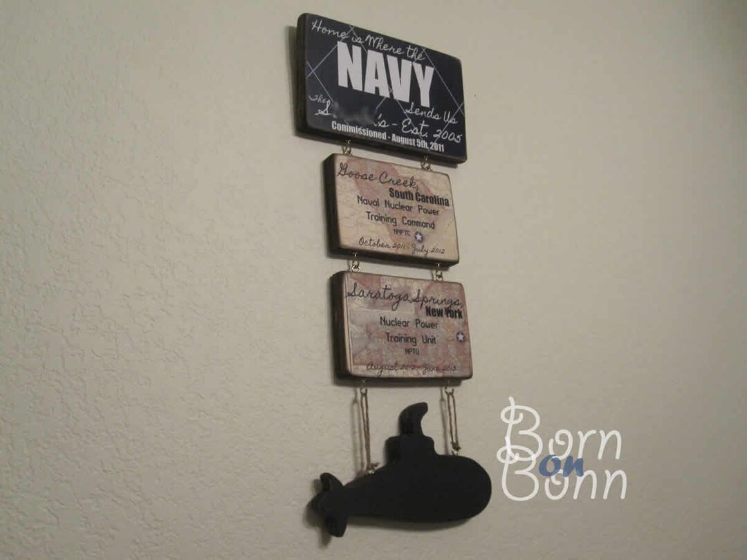 Navy Sign "home is Where the NAVY Sends..." Duty Stations - Bornonbonn ...