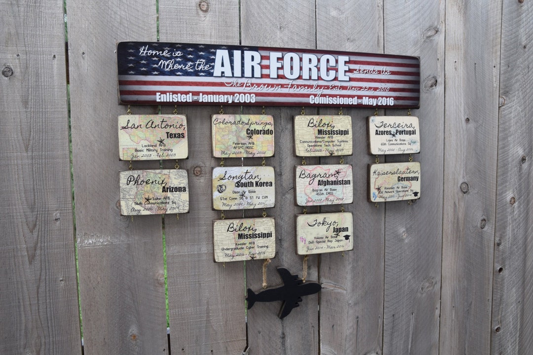 Air Force Sign - Extra Large - "home is Where the Air Force Sends Us ...