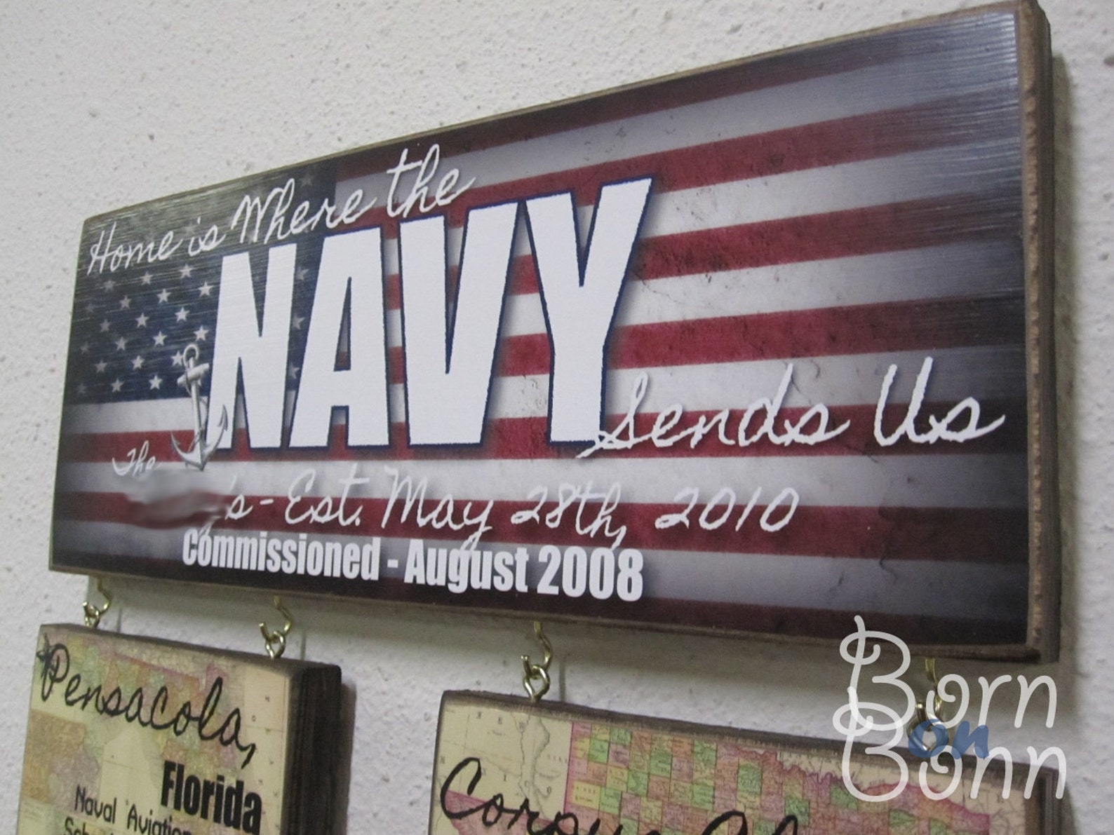 Navy Sign - Medium- "home is Where the Navy Sends..." - Etsy