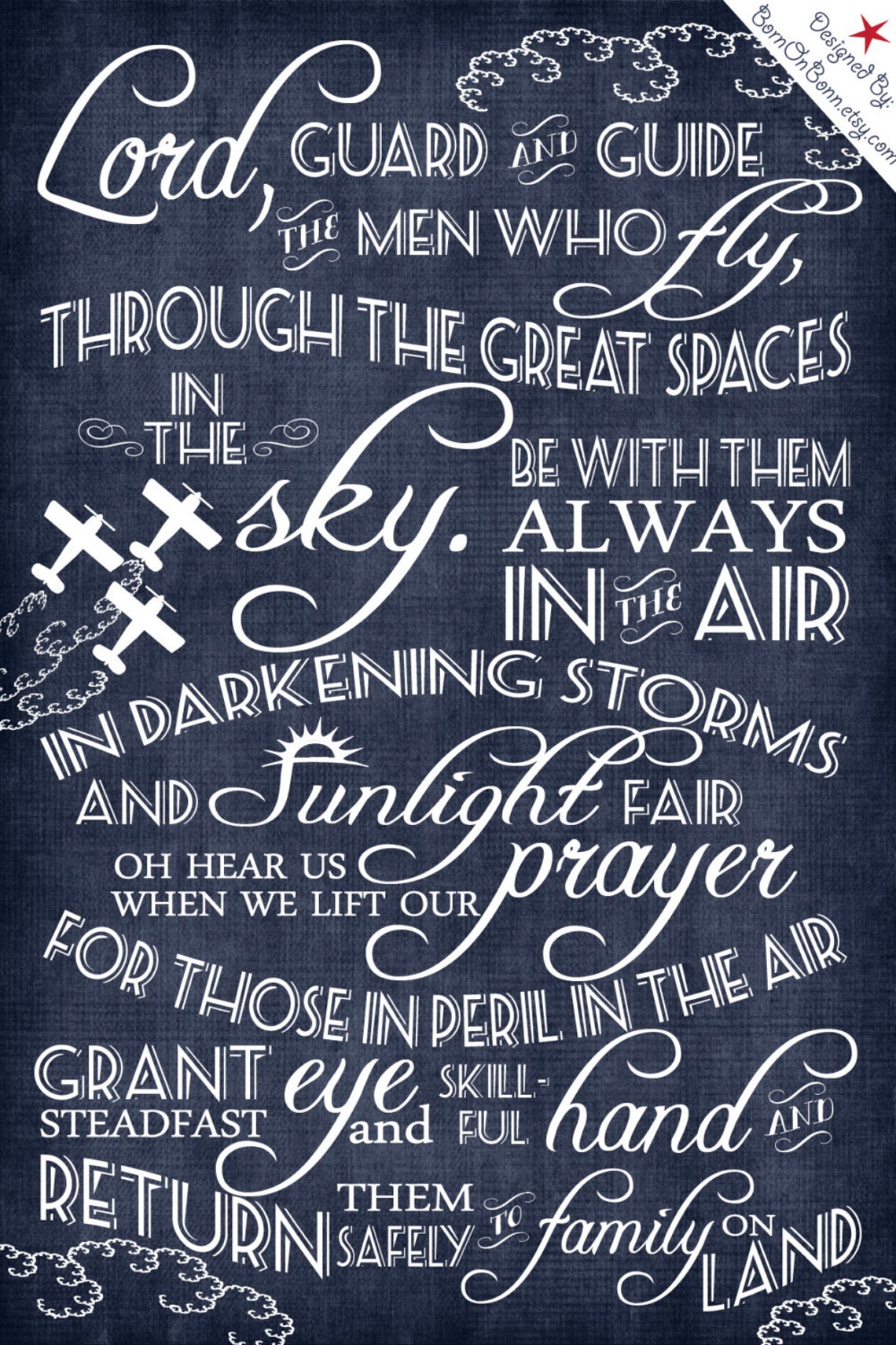 Air Force Navy Pilot Hymn - Aviator Sign - Air Force Prayer Sign - Wood ...
