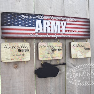 Army Sign - Duty Station Sign - "home is Where the ARMY Sends Us ...