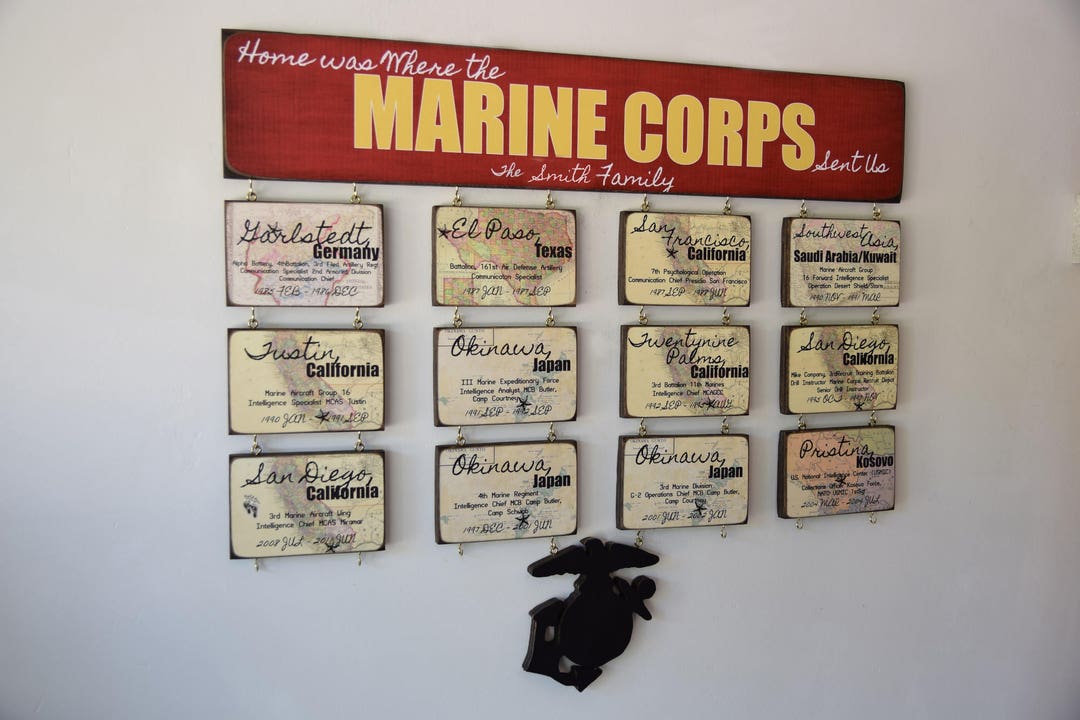 Marine Corps Duty Station Sign - Extra Large - Home is Where the Marine ...