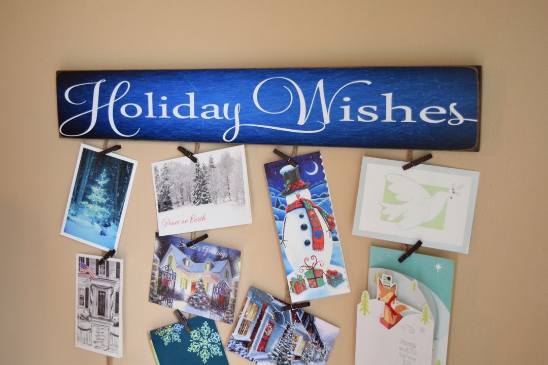 Hanukkah Christmas Holiday Wishes Card Hanger - Hanukkah Card Holder ...