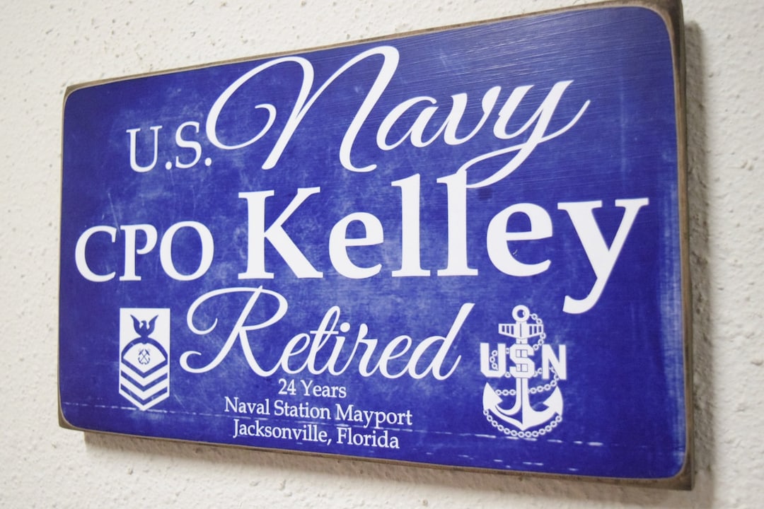 Navy Retirement Sign - Military Retirement - Armed Forces Retiree ...