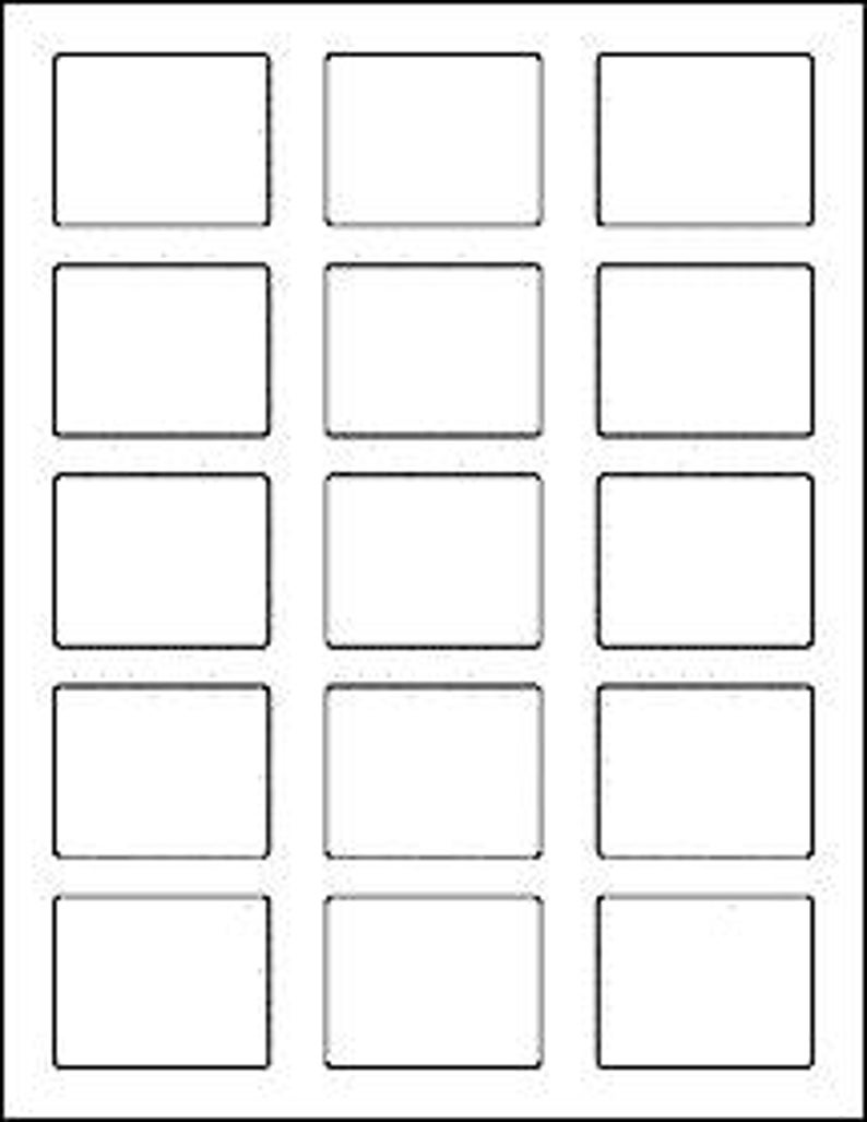 Rectangle Standard Blank White Matte Adhesive Labels 1 Sheet | Etsy