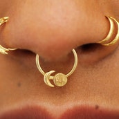 Moon Phases Septum Ring Septum Piercing Rose Gold Septum - Etsy