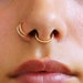 Double Hoop Nose Ring, Gold Nose Ring Hoop, Sterling Silver Nose Rings ...