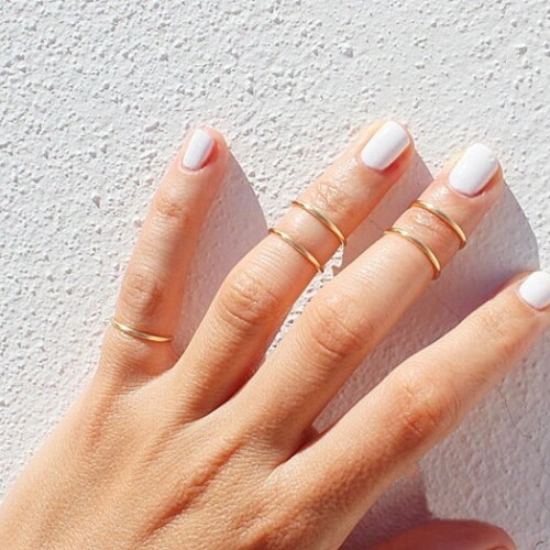 4 Gold Knuckle Ring Set Above the Knuckle Rings Stacking - Etsy