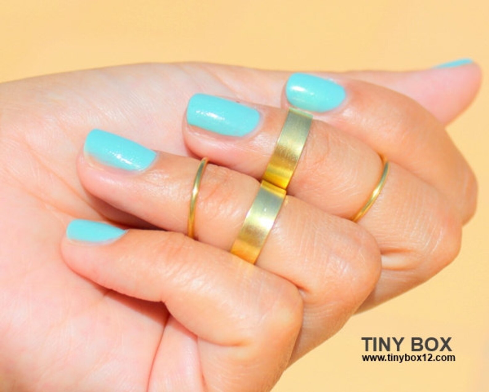 Gold Knuckle Ring Midi Ring Stackable Ring Set Gold Ring - Etsy