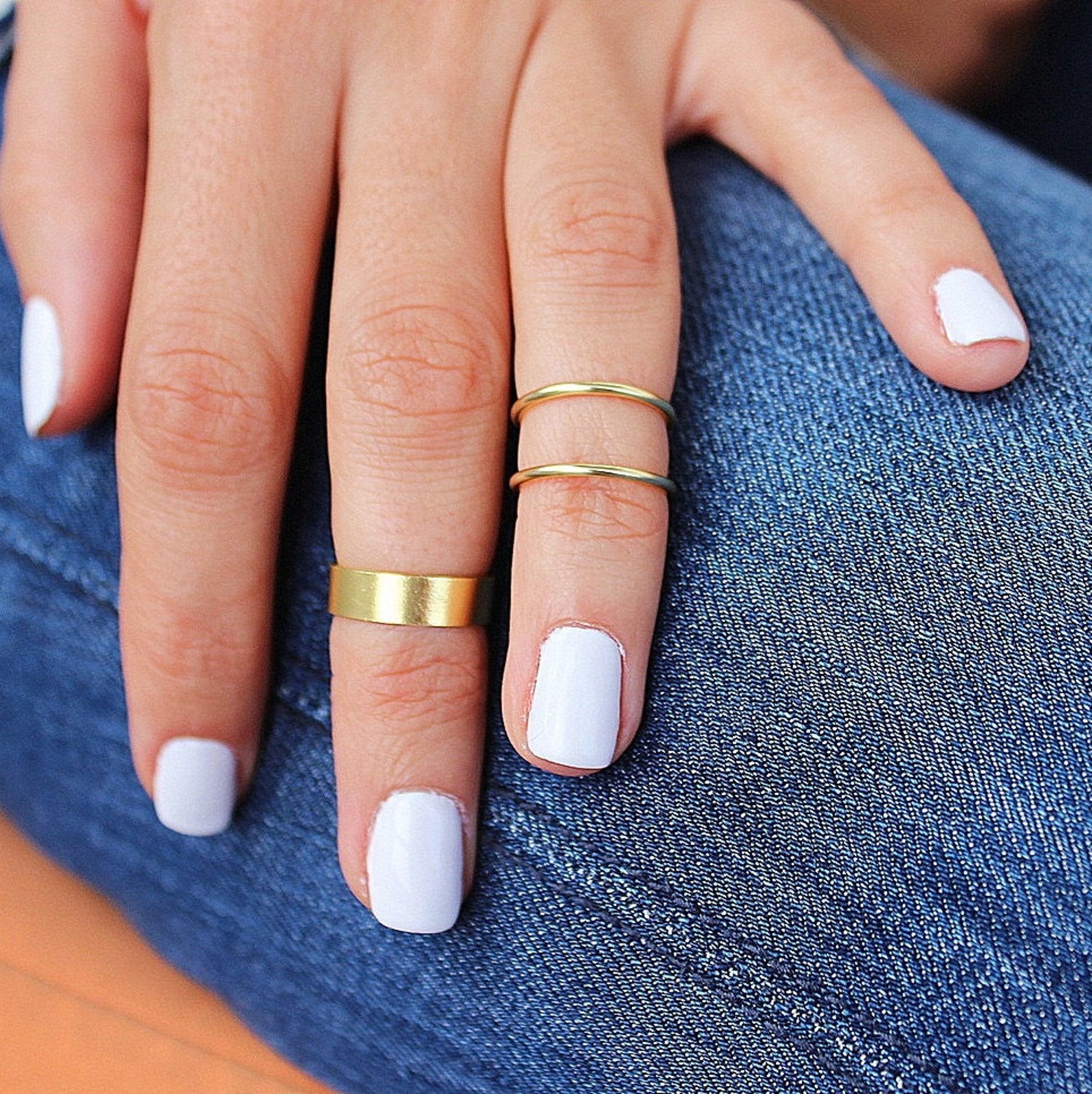 New Gold Knuckle Ring Set of 3 Above the Knuckle Rings - Etsy