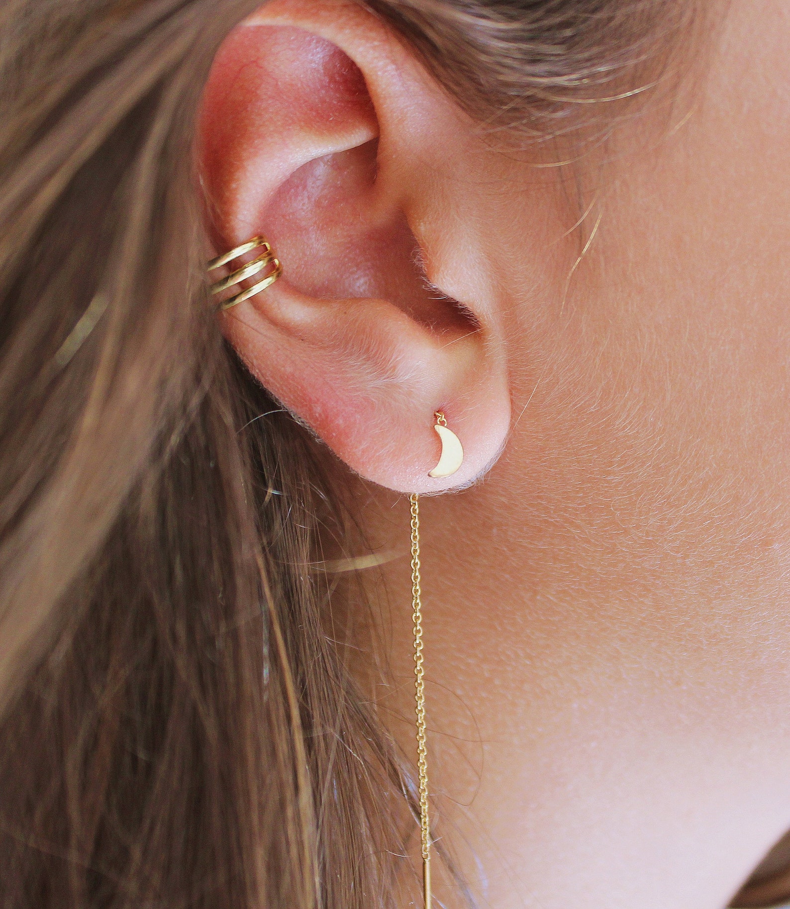 Triple Ear Cuff No Piercing Conch Piercing Conch Hoop | Etsy