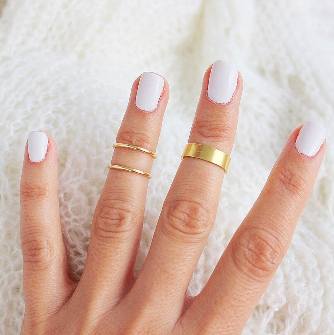 New Gold Knuckle Ring Set of 3 Above the Knuckle Rings - Etsy