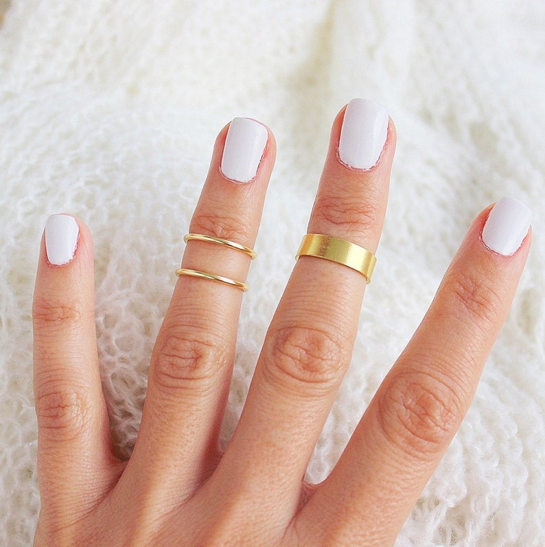 New Gold Knuckle Ring Set of 3 Above the Knuckle Rings - Etsy