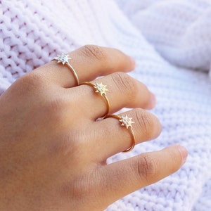 Sun Ring, Dainty Rose Gold Ring, Minimalist Silver Ring, Gift for ...