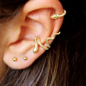 Snake Conch Earring, Cartilage Earring, Conch Hoop Earring, Conch ...