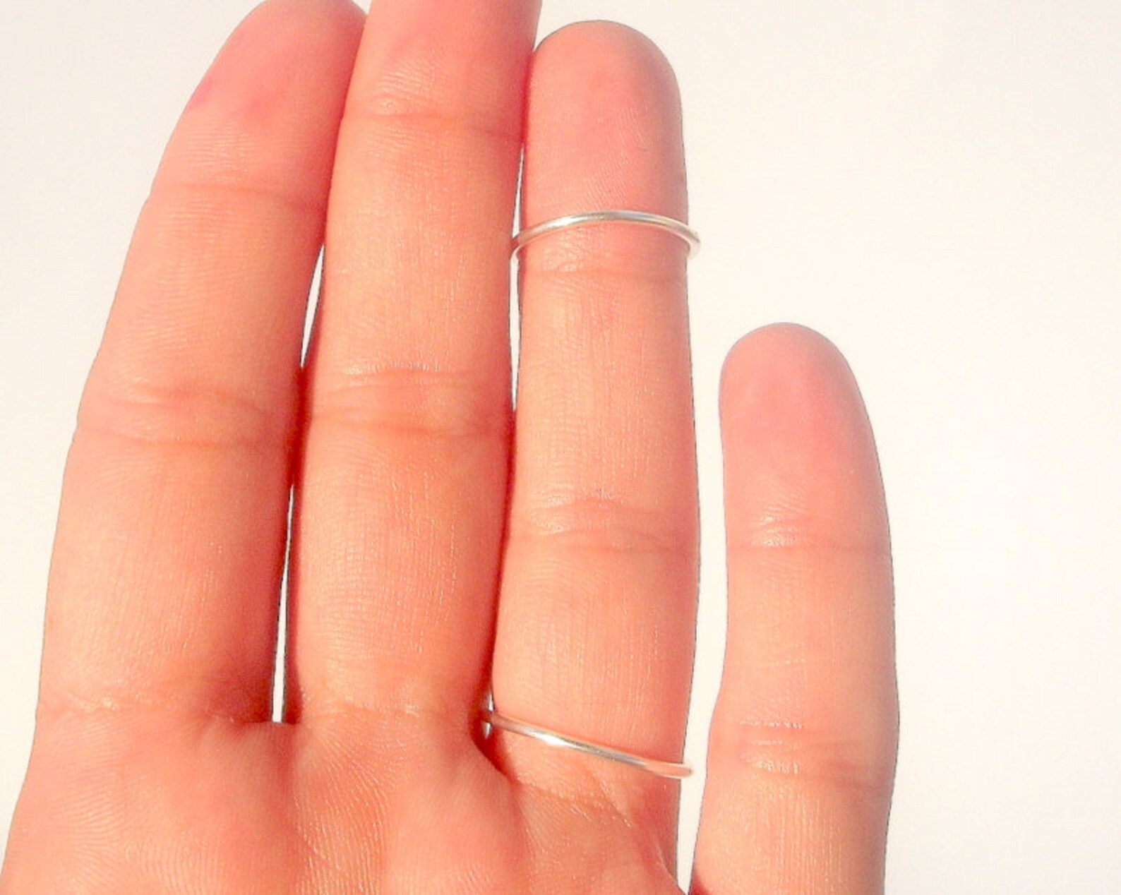 Double Chain Knuckle Ring Chain Silver Ring Unique Ring - Etsy