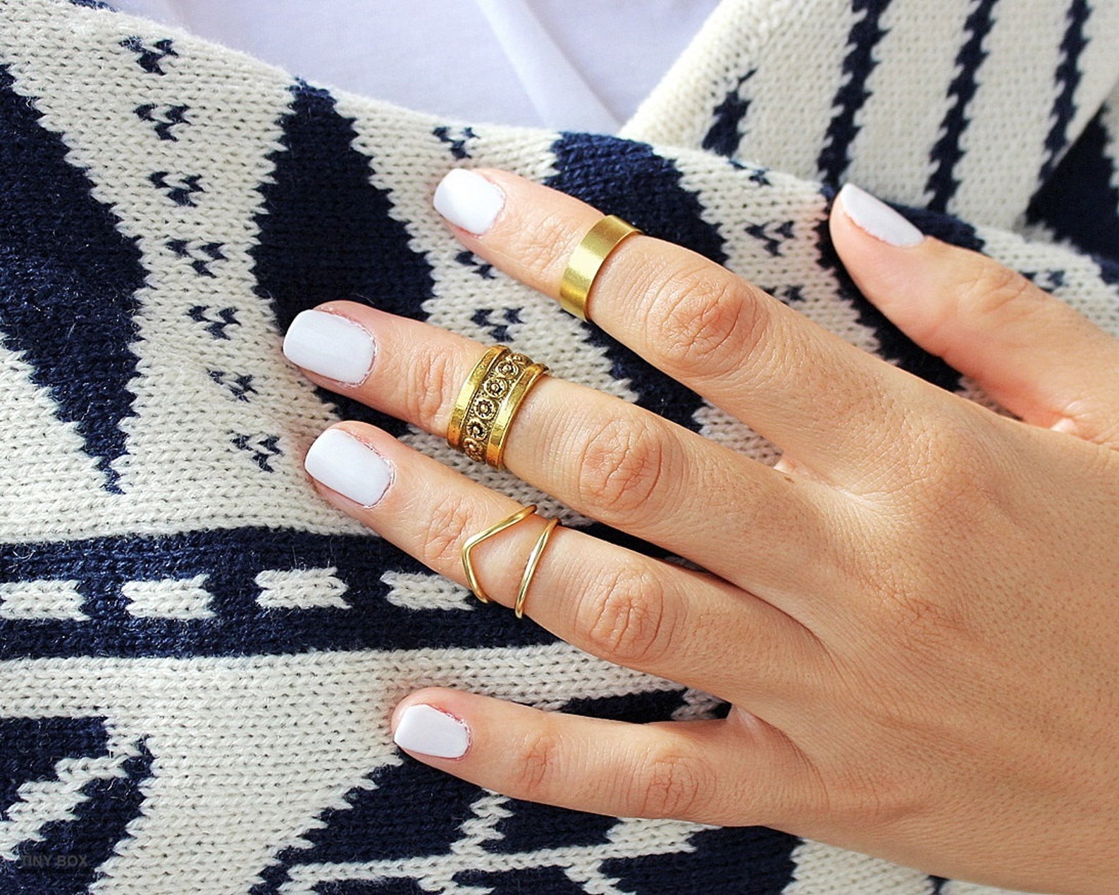 4 Gold Knuckle Ring Set Above the Knuckle Rings Stacking - Etsy