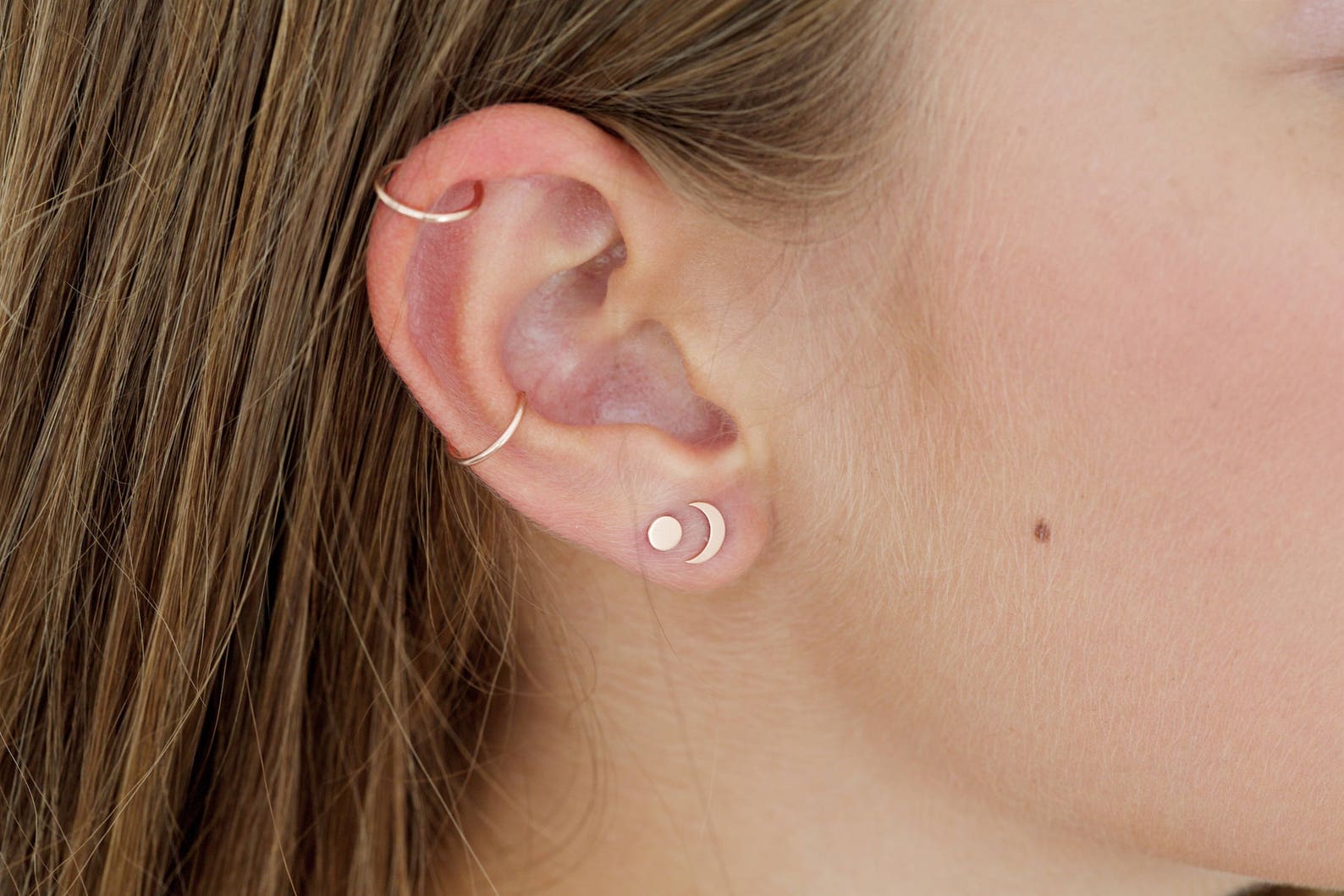 Conch Piercing Small Hoop Earrings Cartilage Hoop Earrings - Etsy