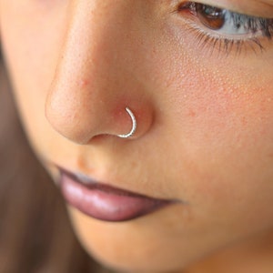Silver Nose Ring, 20g 22g Nose Ring Hoop, 8mm 7mm 6mm Nose Ring, Gold ...