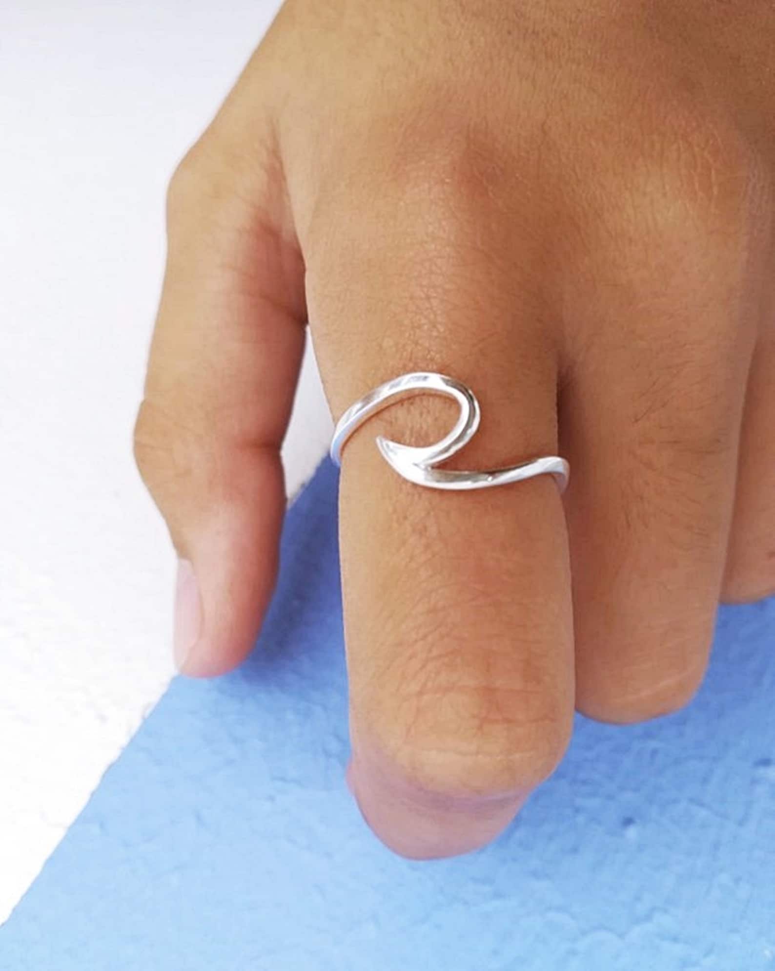 Wave Ring Sterling Silver - Etsy