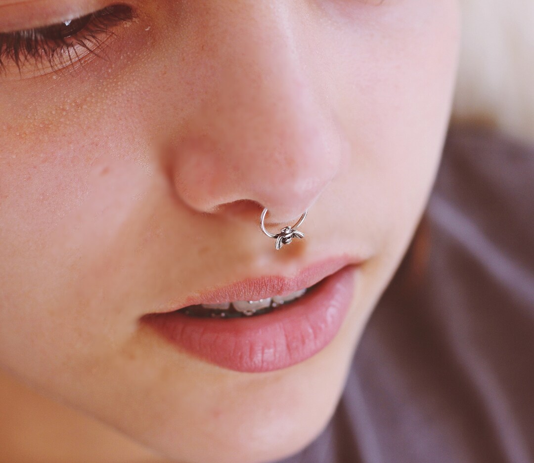 Fake Septum Ring, Faux Septum Piercing, Gold Septum Ring 16g , Septum ...