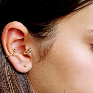 16,18,20, 22 Gauge Tragus Earring, Gold Tragus Piercing, Sterling ...