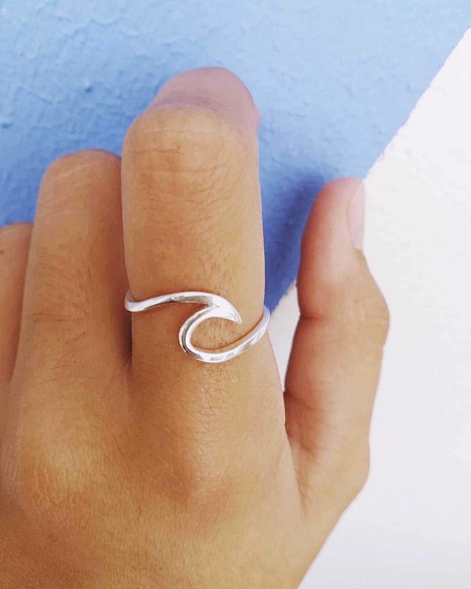 Wave Ring Sterling Silver - Etsy