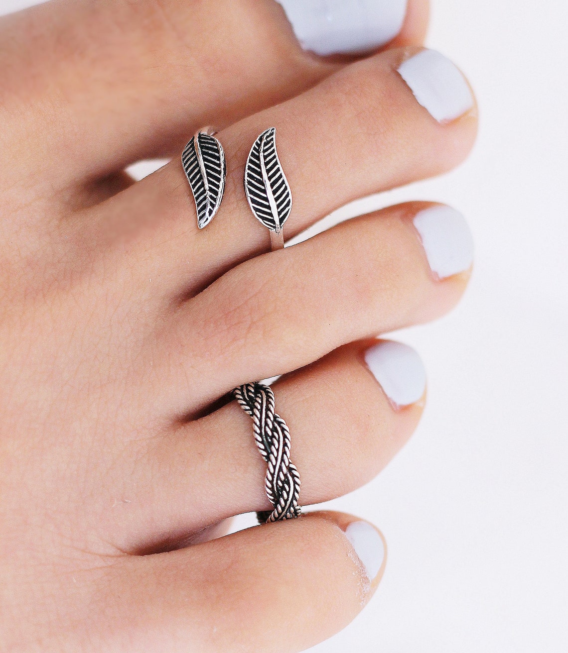 Braided Toe Ring Bohemian Toe Rings Sterling Silver Toe - Etsy
