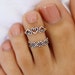 Daisy Toe Ring Sterling Silver Toe Ring Midi Ring Knuckle - Etsy
