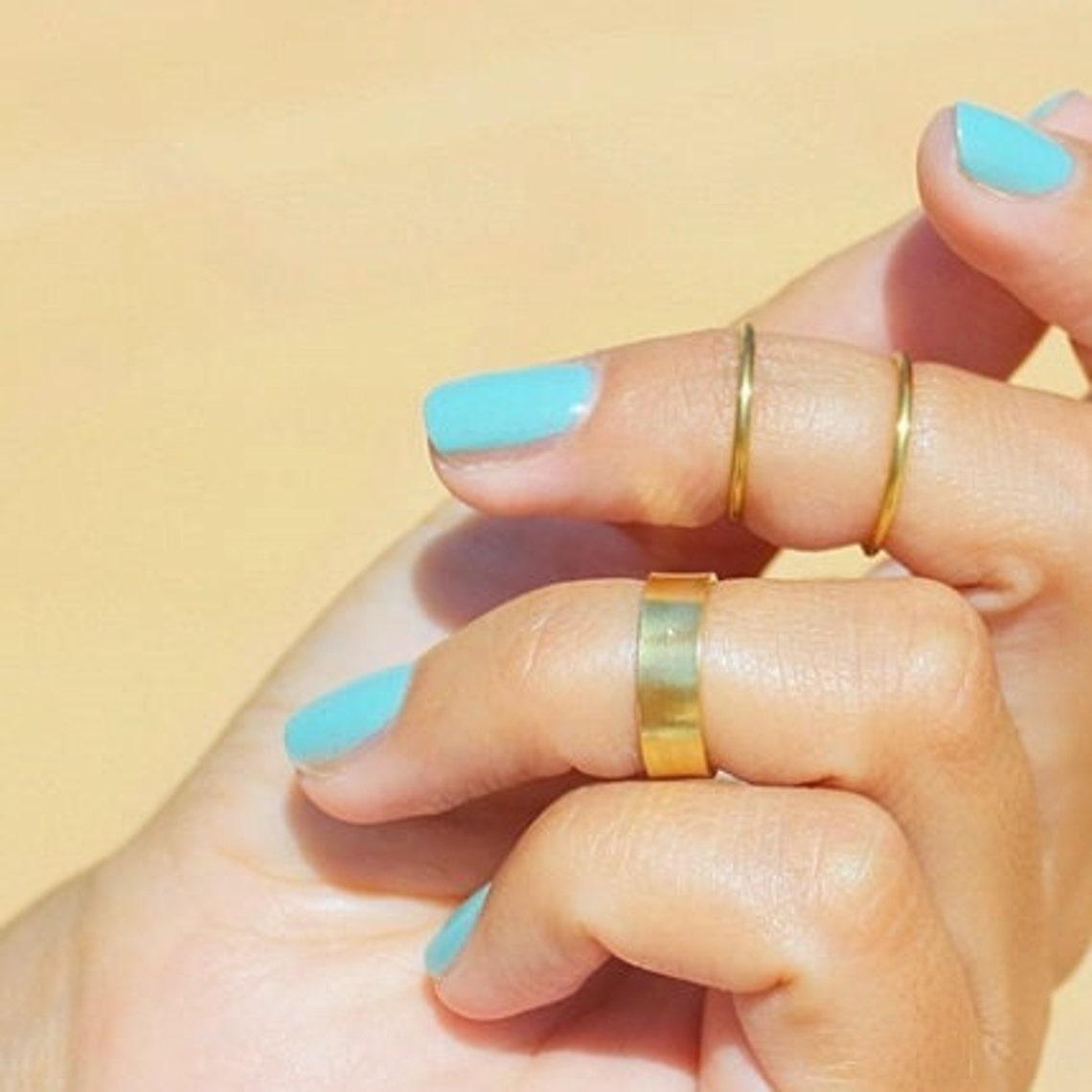 New Gold Knuckle Ring Set of 3 Above the Knuckle Rings - Etsy
