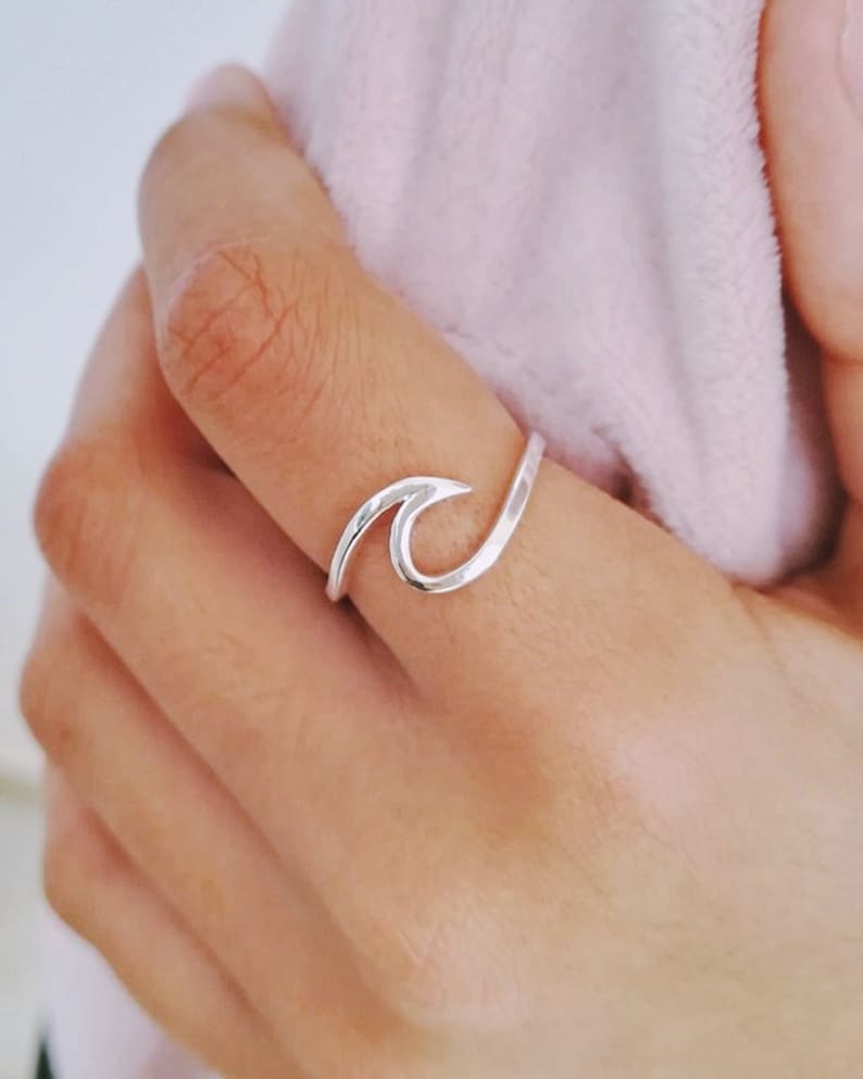 Wave Ring Sterling Silver - Etsy