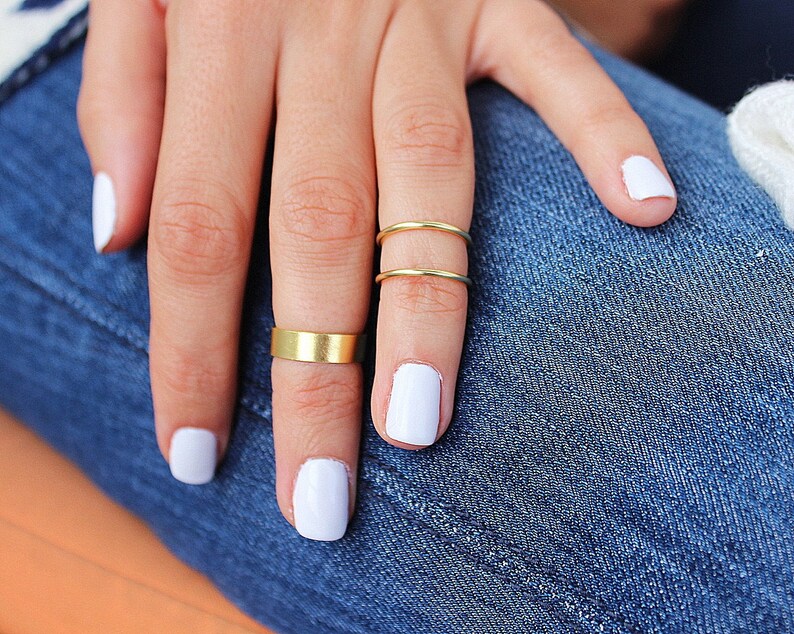 New Gold Knuckle Ring Set of 3 Above the Knuckle Rings | Etsy