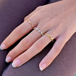 Leaf Nature Ring, Dainty Gold Ring, Minimalist Ring - Etsy