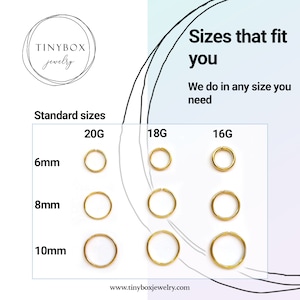 Tragus Earring, Tragus Hoop Earring in Sterling Silver Gold or Rose ...