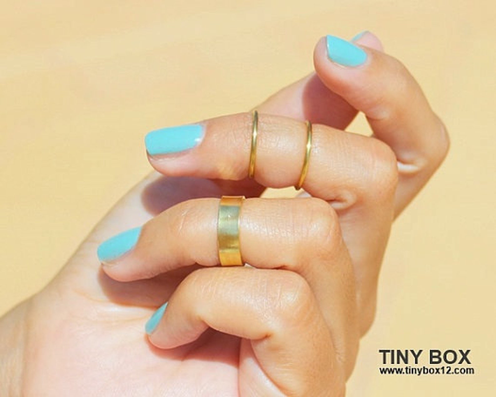 New Gold Knuckle Ring Set of 3 Above the Knuckle Rings | Etsy