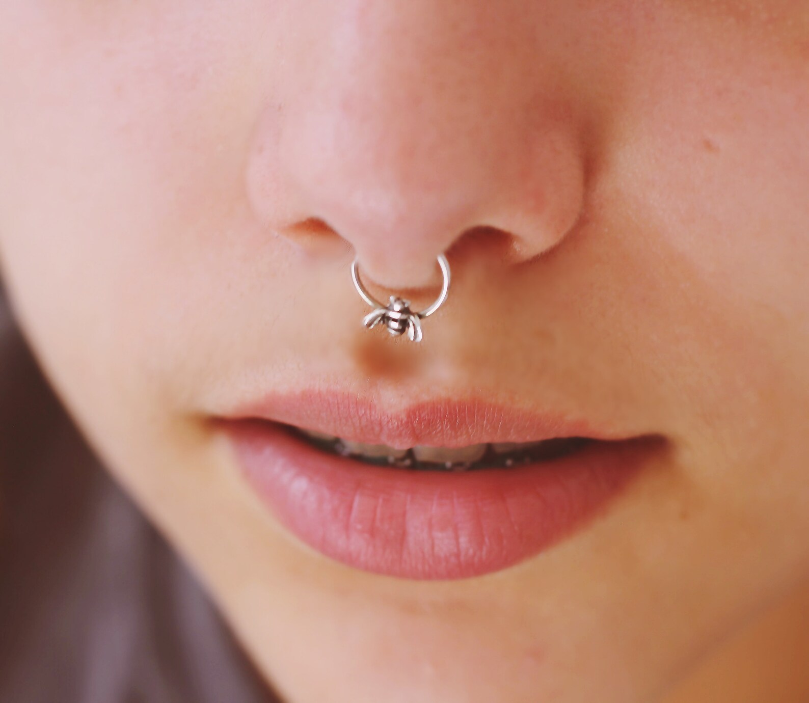 Fake Septum Ring Faux Septum Piercing Gold Septum Ring 16g - Etsy
