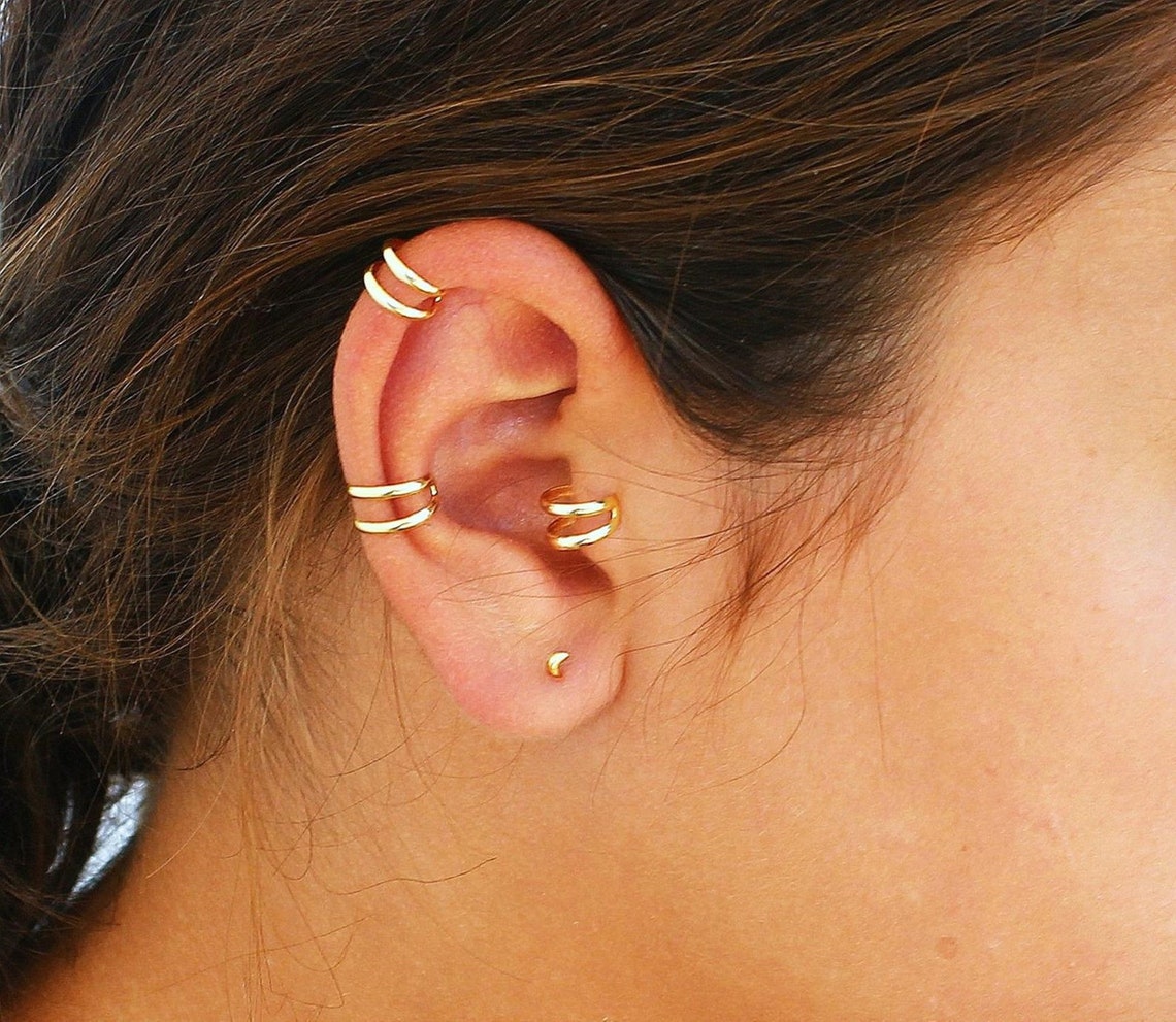 Fake Helix Piercing for No Pierced Ears Helix Cuff No - Etsy