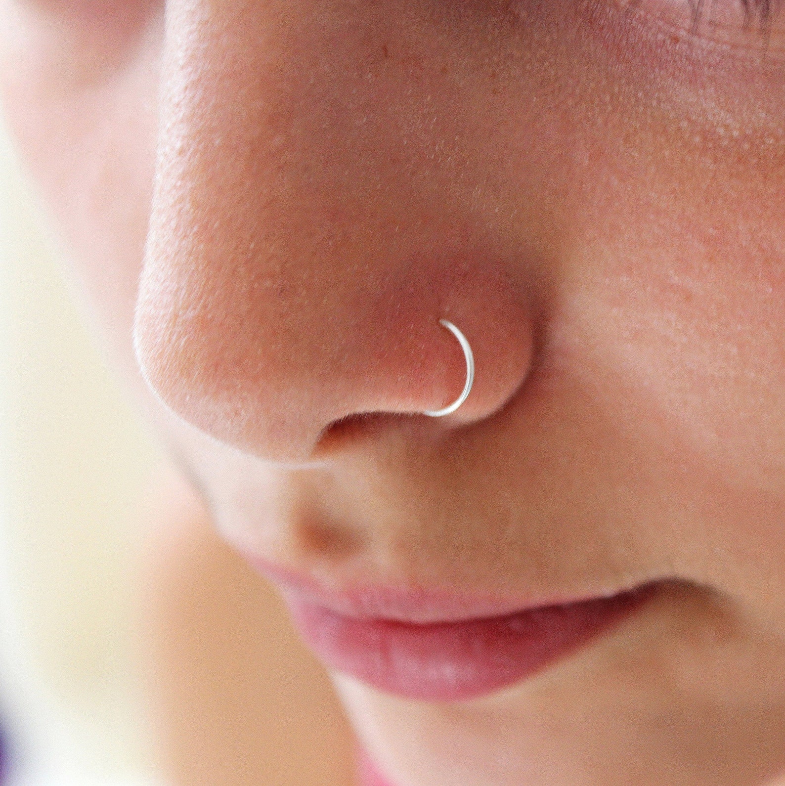 Sterling Silver Nose Ring Hoop Septum Ring - Etsy