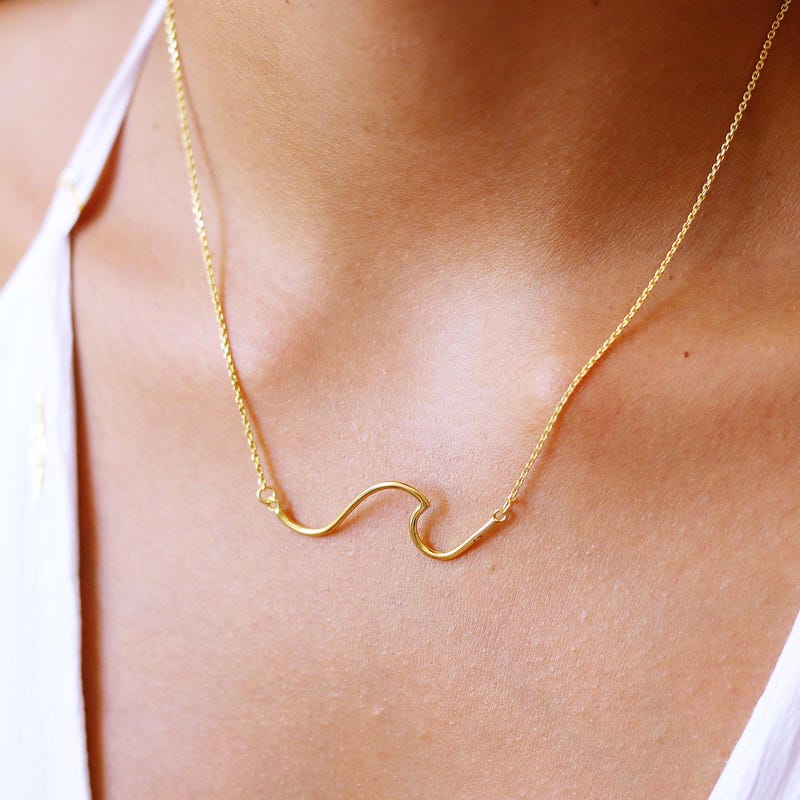 Wave Necklace - Etsy