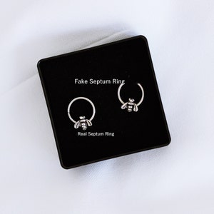 Tiny Bee Septum Ring, Gold Septum Ring 16g , Sterling Silver Septum ...