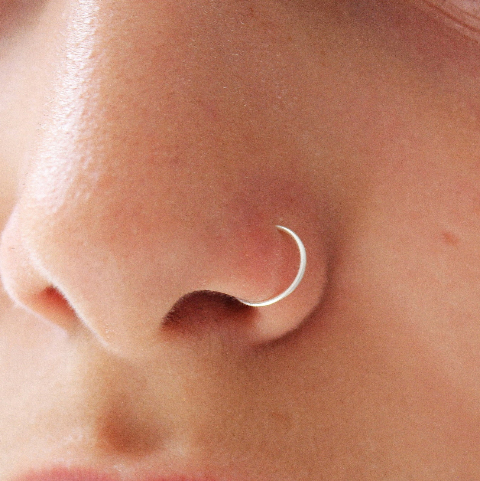 Sterling Silver Nose Ring Hoop Septum Ring - Etsy