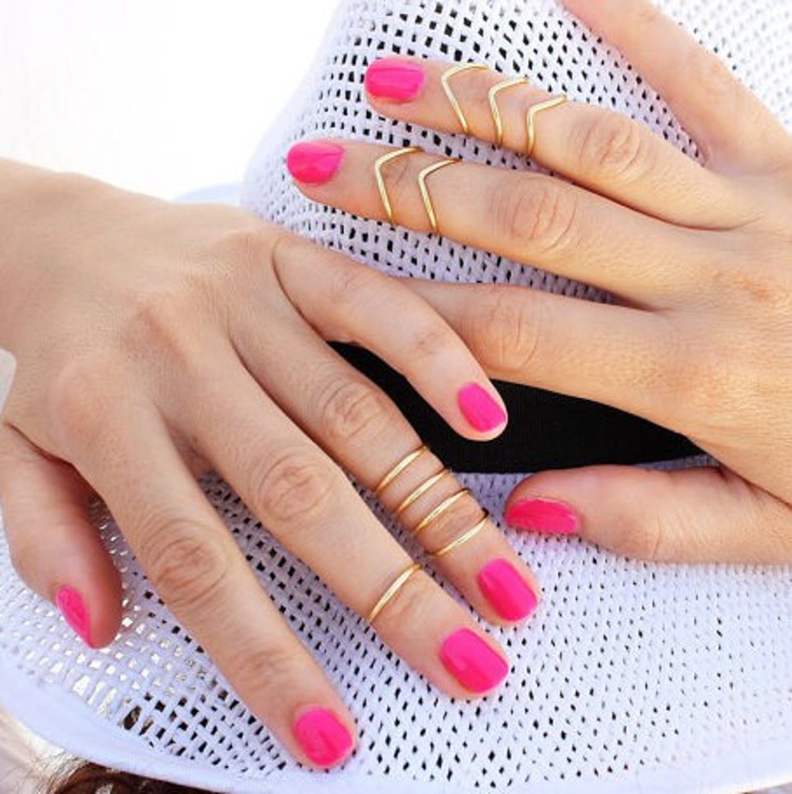 7 Knuckle Rings Midi Ring Silver Knuckle Ring Rose Gold - Etsy