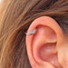 Feather Conch Hoop, Sterling Silver or Gold Conch Piercing, Nature ...