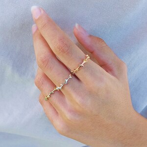 Leaf Nature Ring, Dainty Gold Ring, Minimalist Ring - Etsy