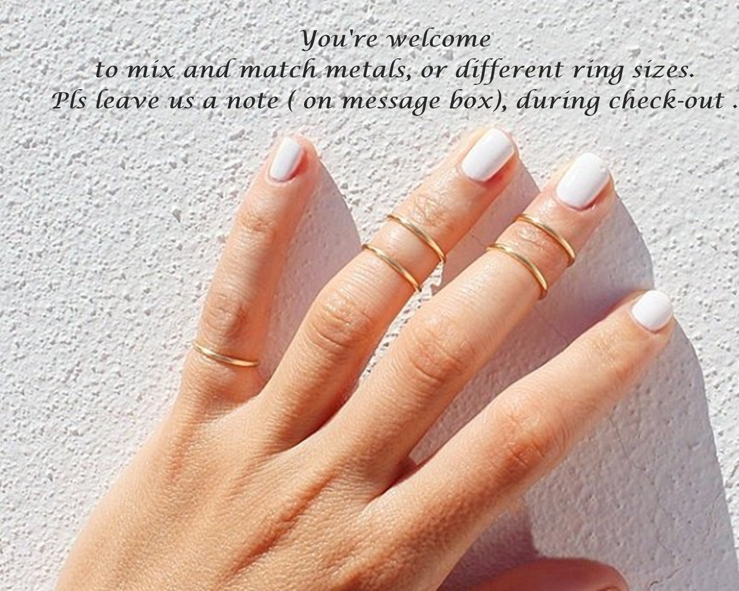 Midi Ring Knuckle Ring Gold Midi Ring Set Gold Stack | Etsy