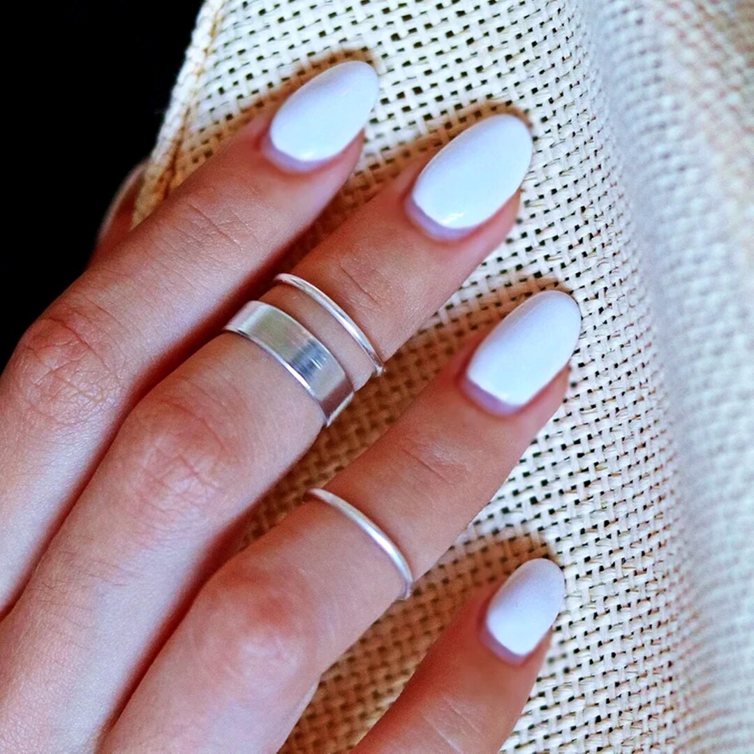 Silver Knuckle Ring Set of 3 Above the Knuckle Rings, Stacking Midi ...